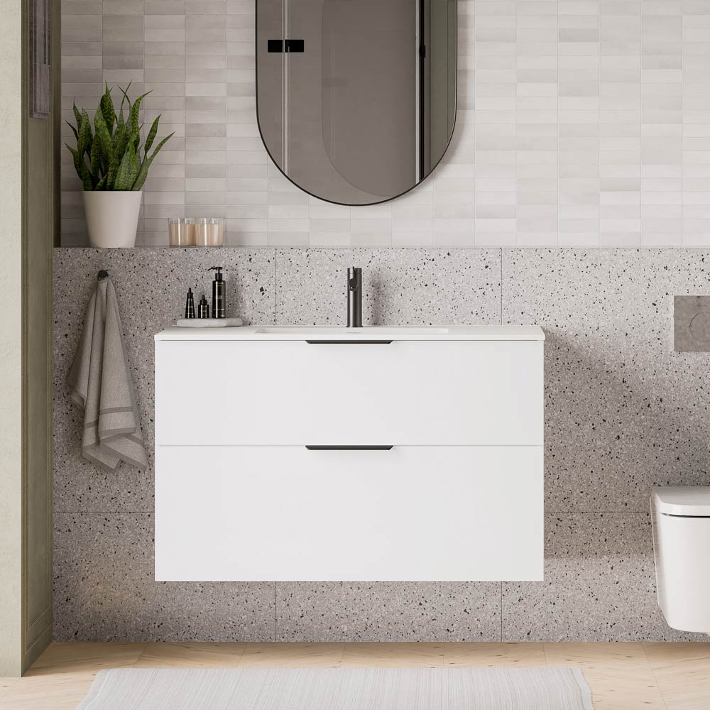 Lavabo Duravit con mobile sottolavabo TIM 100 cm – Bernstein